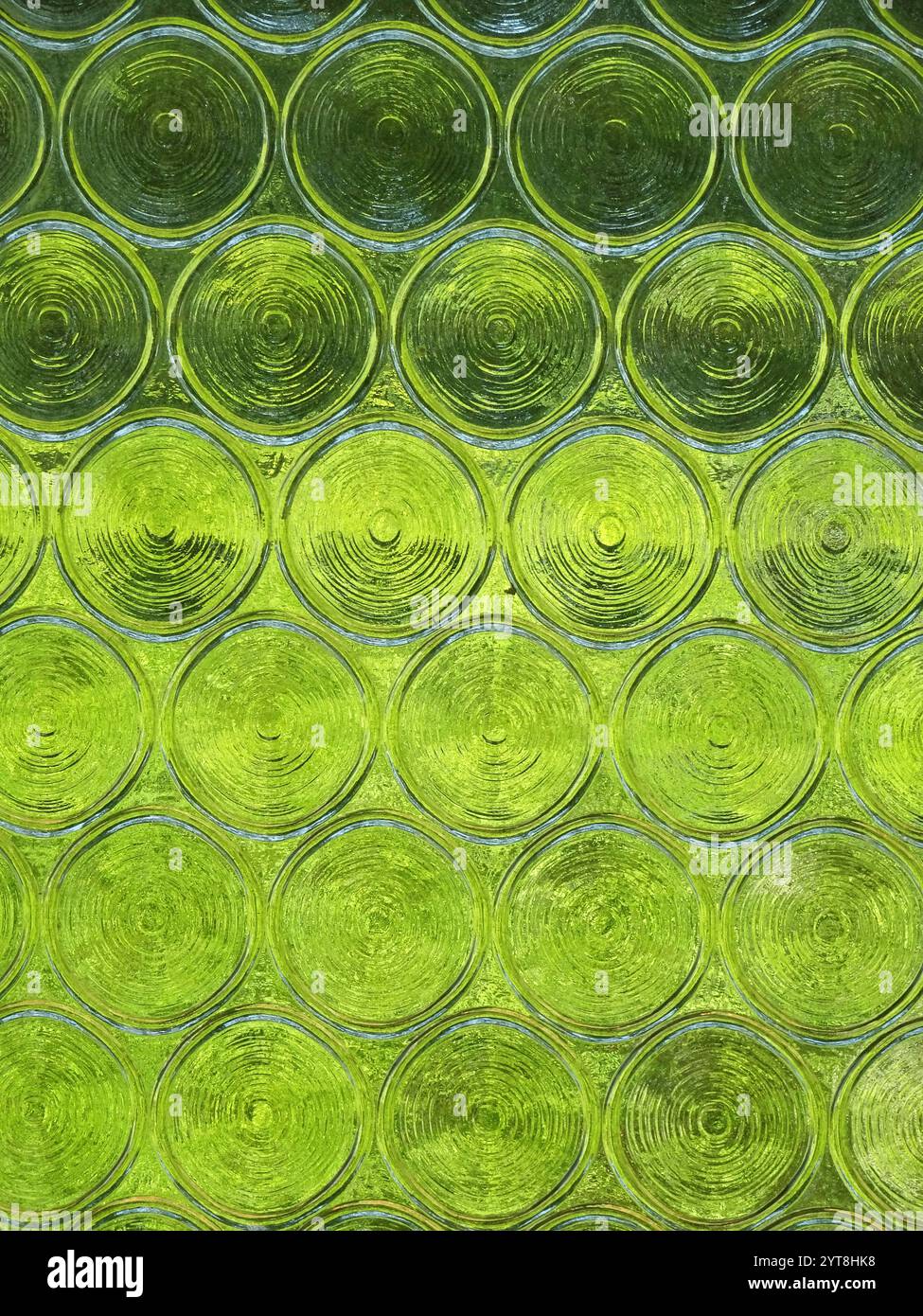 Green bottle bottom glass window Stock Photo - Alamy