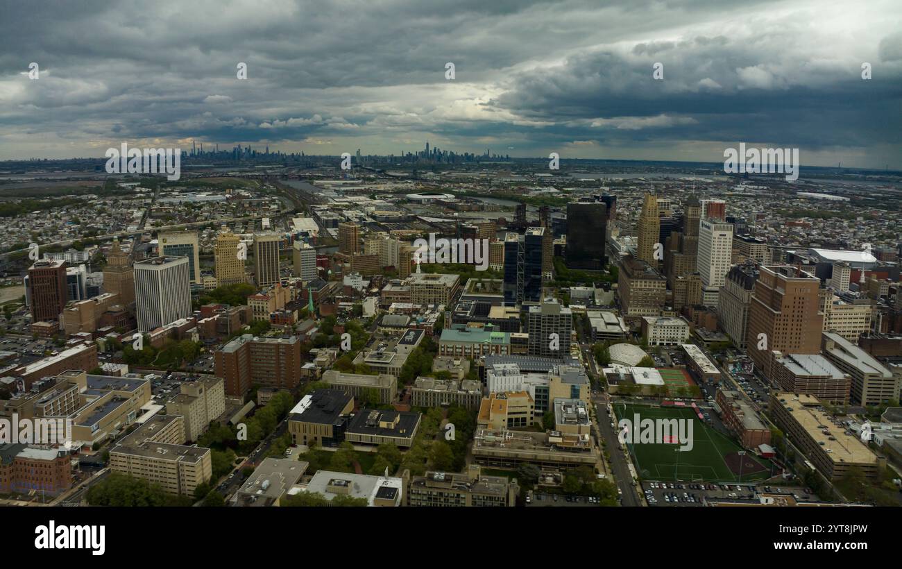 MAY 2, 2023 - NEWARK, NEW JERSEY - USA - aerial view of Newark New ...