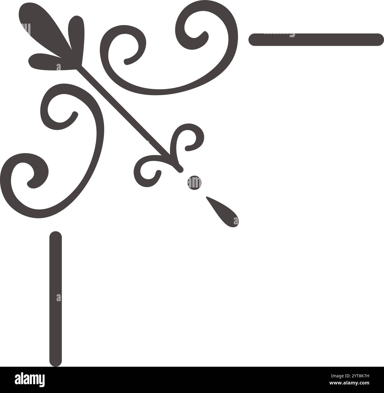 This elegant corner ornament features swirling lines, decorative ... This elegant corner ornament features swirling lines, decorative ...