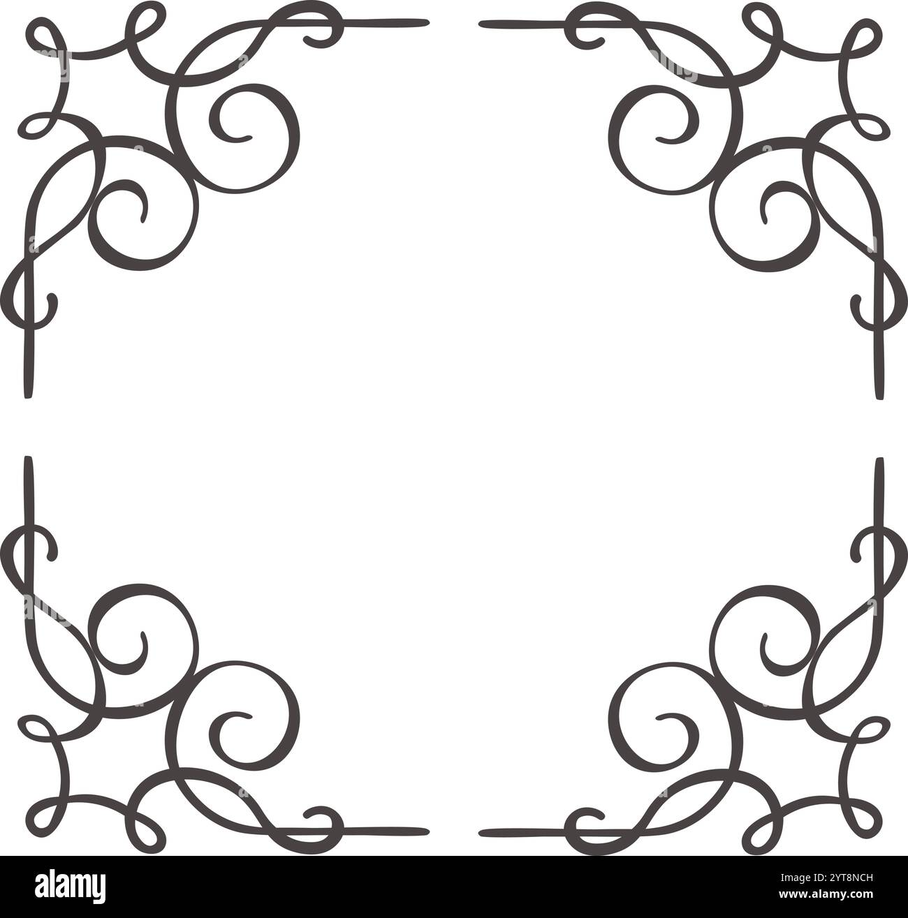 Classic and ornate, this decorative frame features elegant flourishes ...