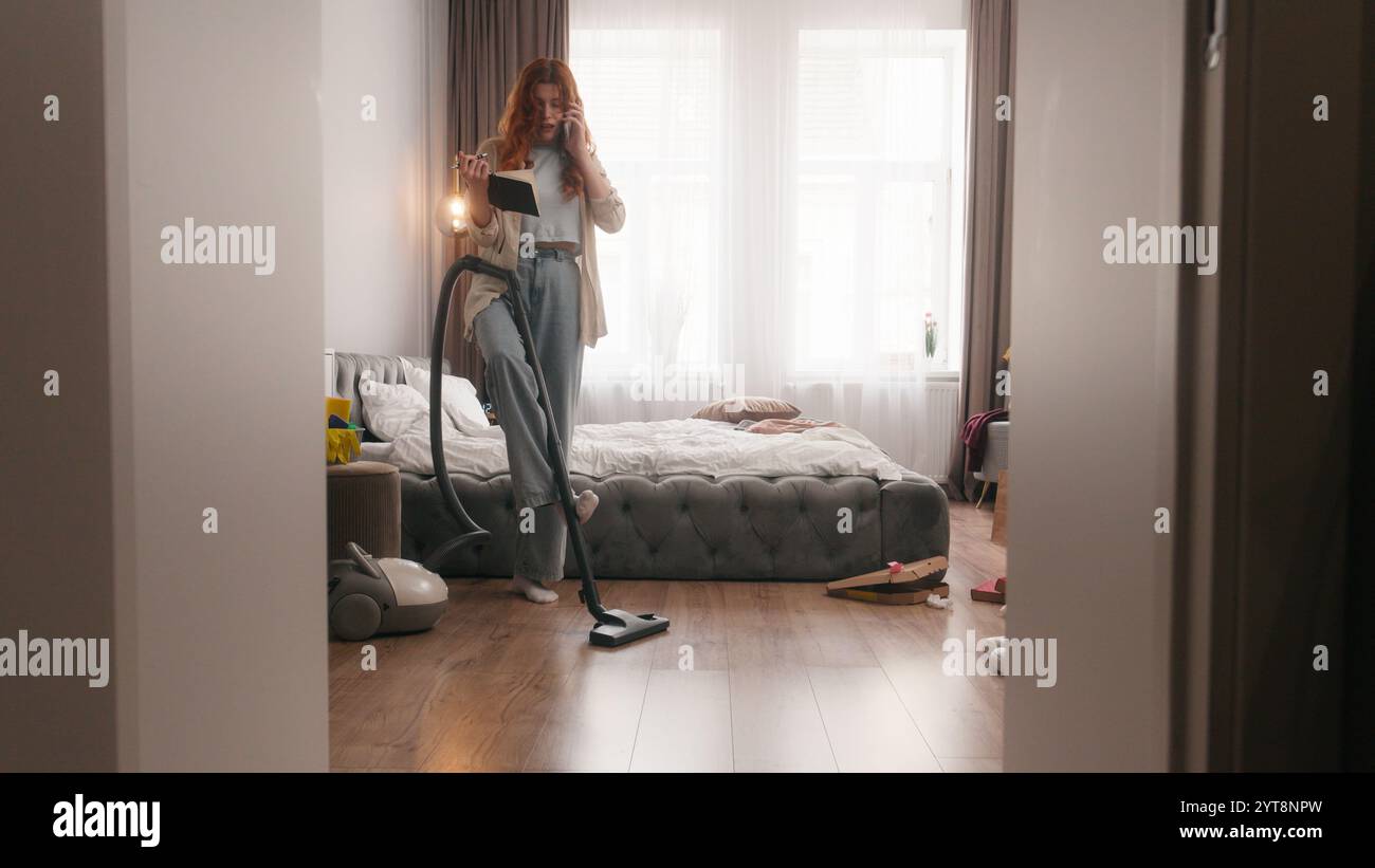 Busy stressed woman housework hi-res stock photography and images - Alamy