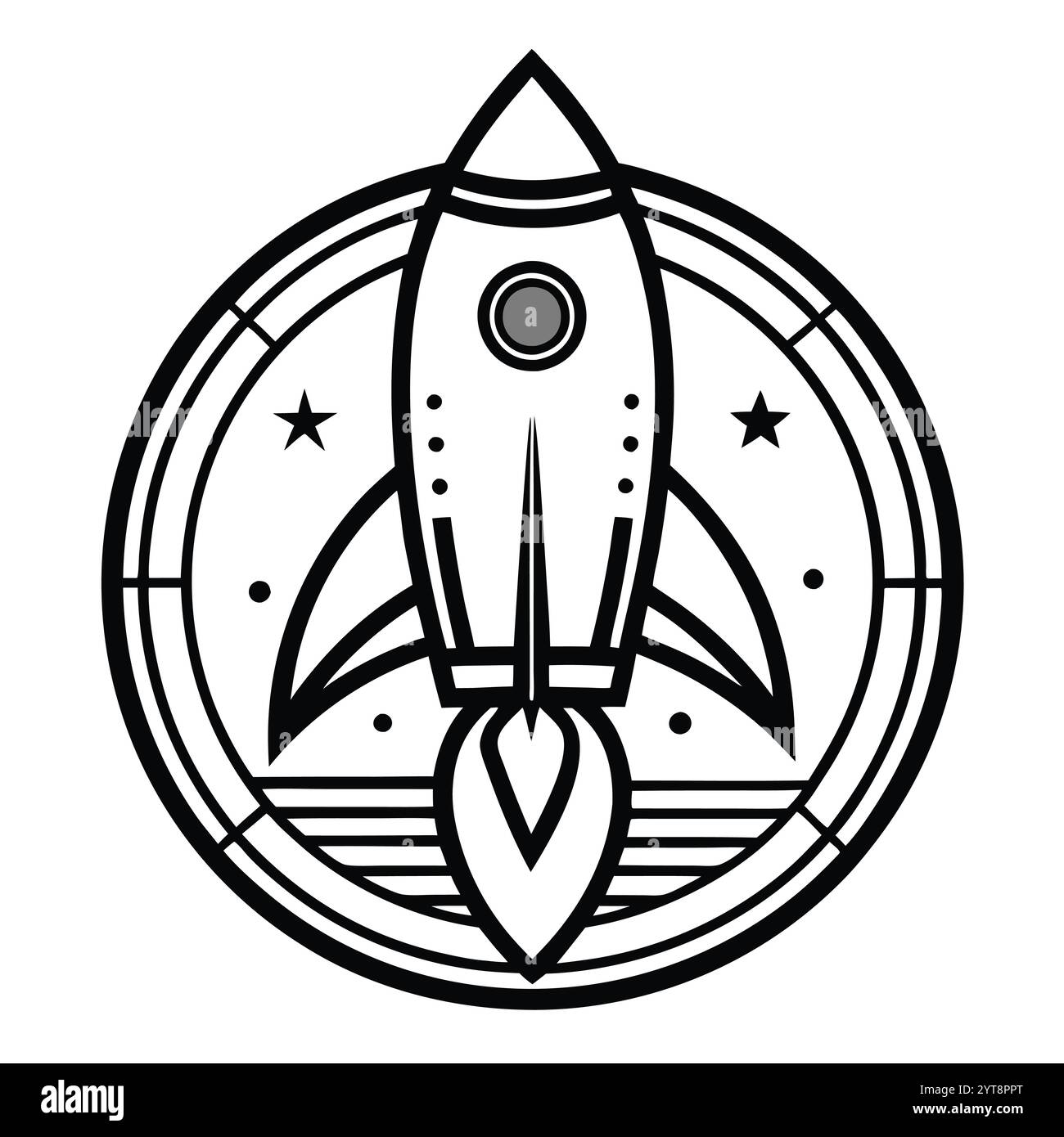 Rocket ship line art logo icon in a sleek and modern design. Perfect ...