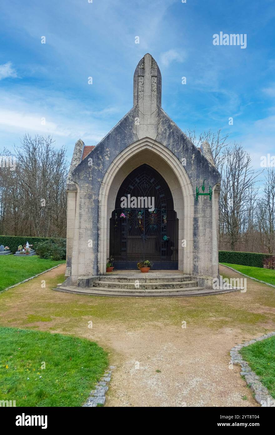 Chapel at Douaumont, a village near Verdun in France destroyed in the ...