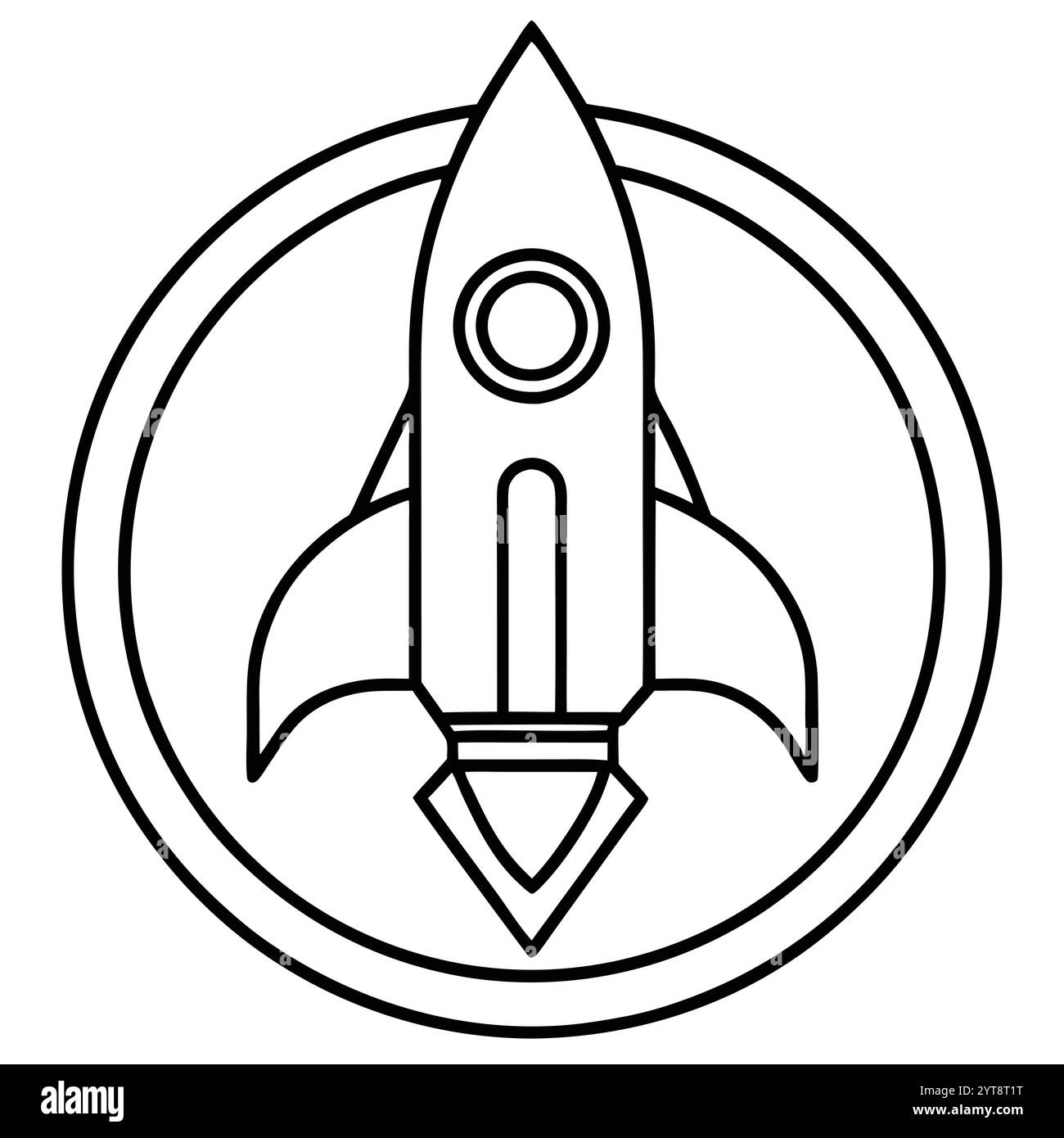 Rocket ship line art logo icon in a sleek and modern design. Perfect ...