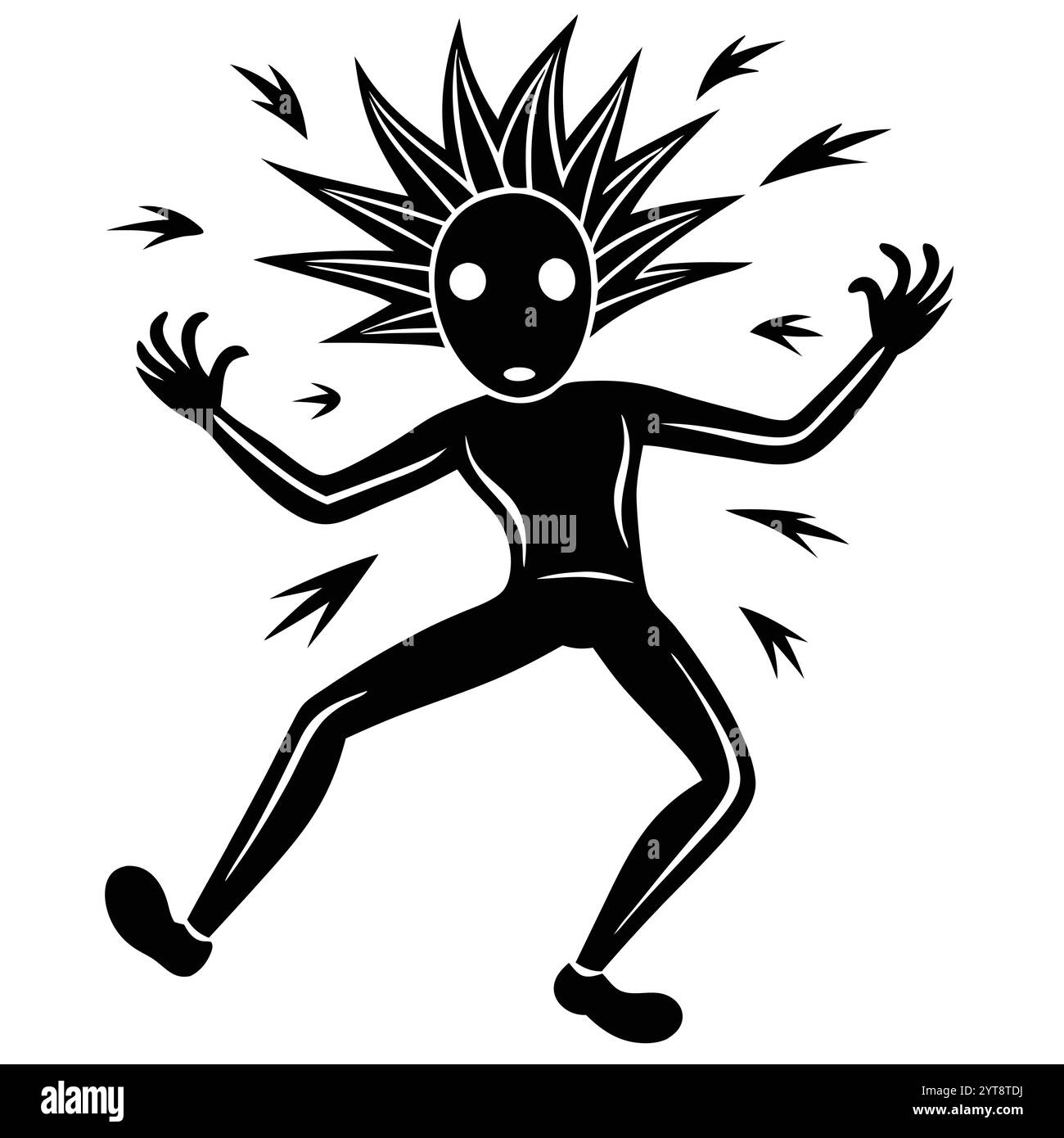 Dynamic Stick Figures in Motion Silhouette Vector Art for Web Icons ...