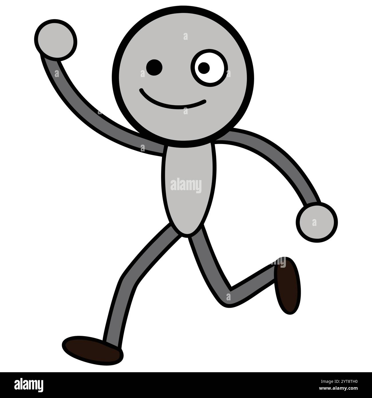 Dynamic Stick Figures in Motion Silhouette Vector Art for Web Icons ...