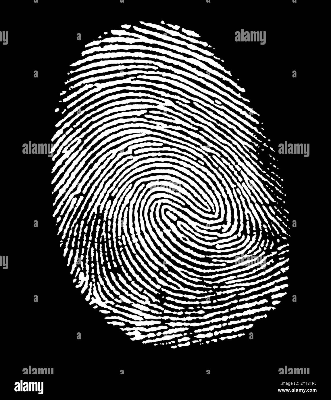 A white fingerprint in black back Stock Photo - Alamy