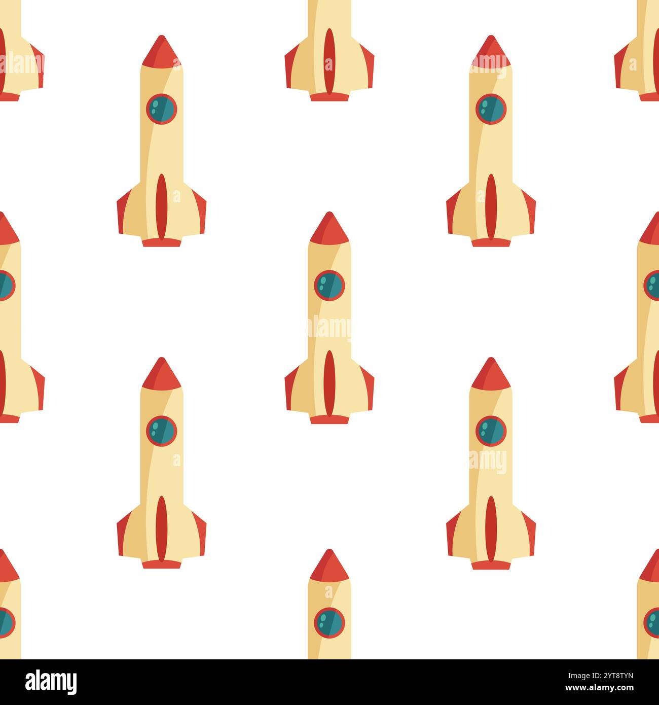 Seamless pattern with space rocket. Vector illustration Stock Vector ...