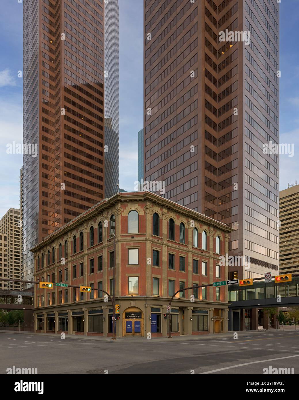 Historic building at 100 6th Avenue SW contrasts with modern ...