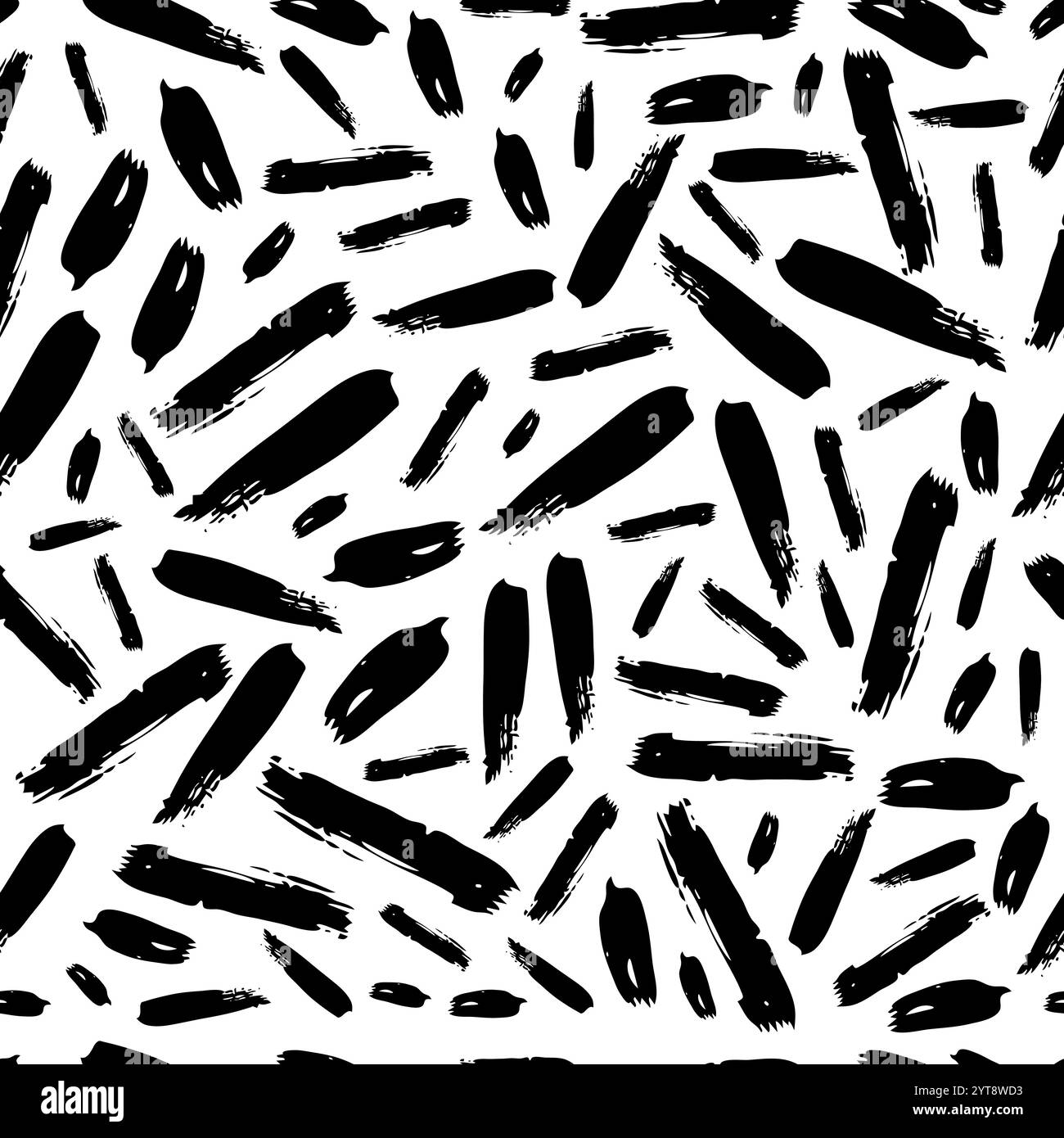 Seamless pattern with dark hand drawn scribble smear on white ...
