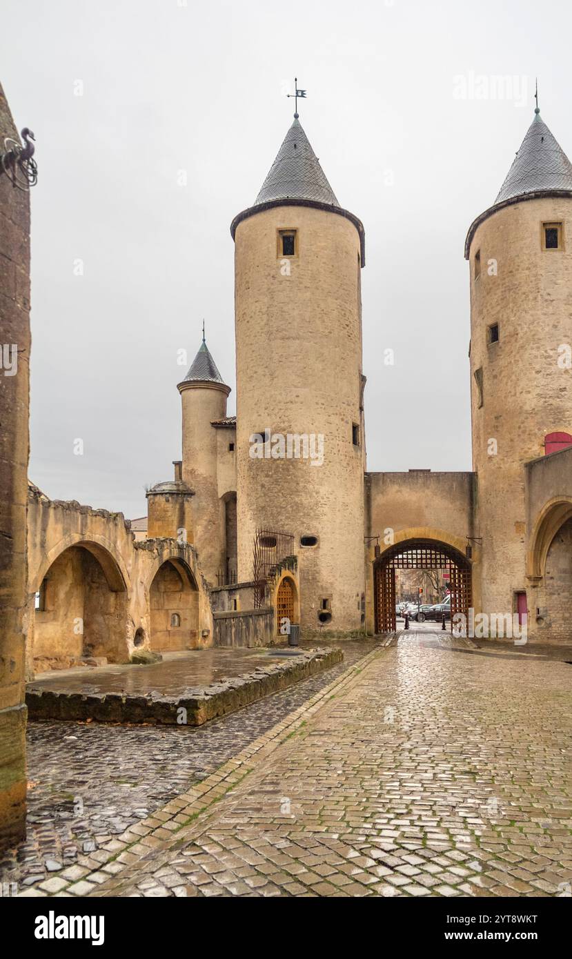 Scenery inside the bridge castle and city gate named Germans Gate in ...