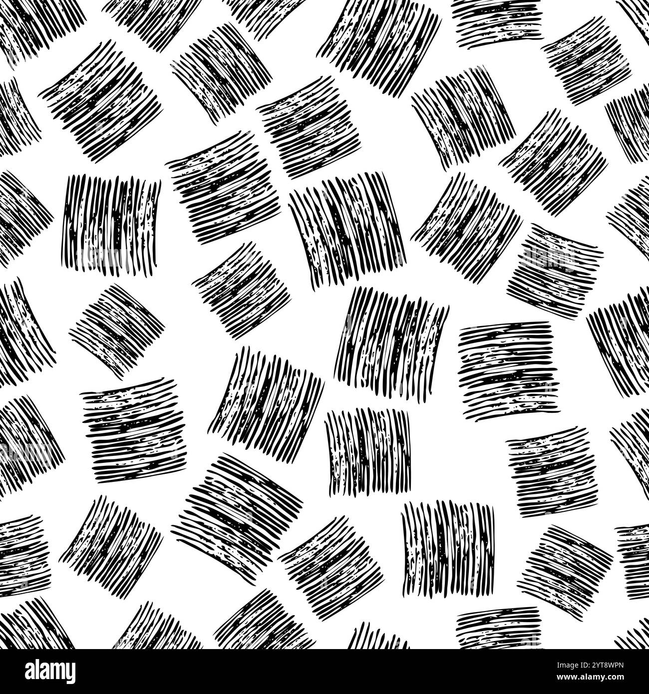 Seamless Pattern with hand drawn black scribble Smear. Abstract grunge texture. Vector ...