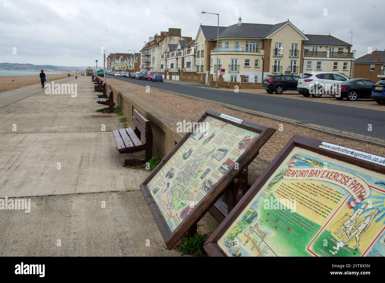 beach and cliffs at Seaford, England Stock Photo - Alamy