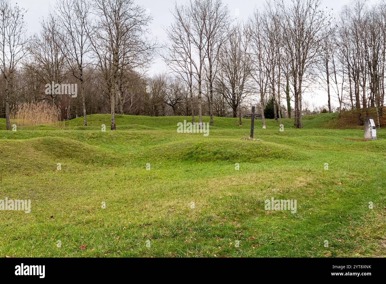 Scenery showing a historic battlefield around Verdun, fought from 21 ...