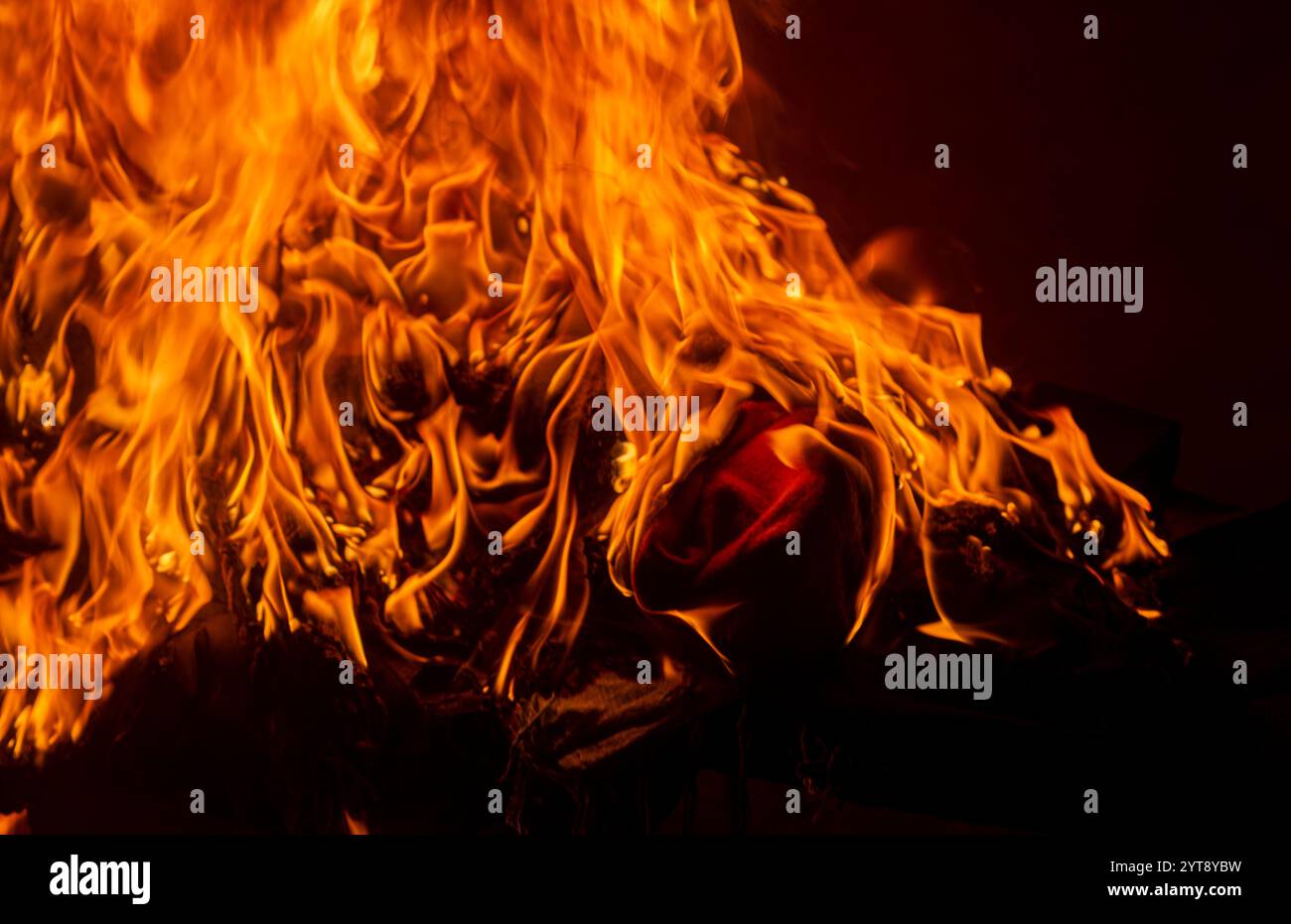 Texture of fire on black background. Abstract fire flame background ...