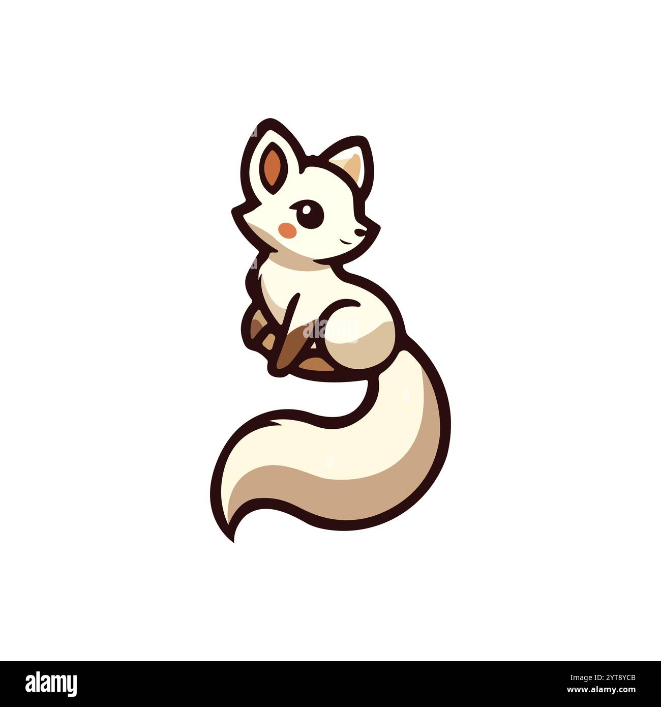 Fox drawn in anime style. Cute fox. Colored fox. Orange foxes brand ...