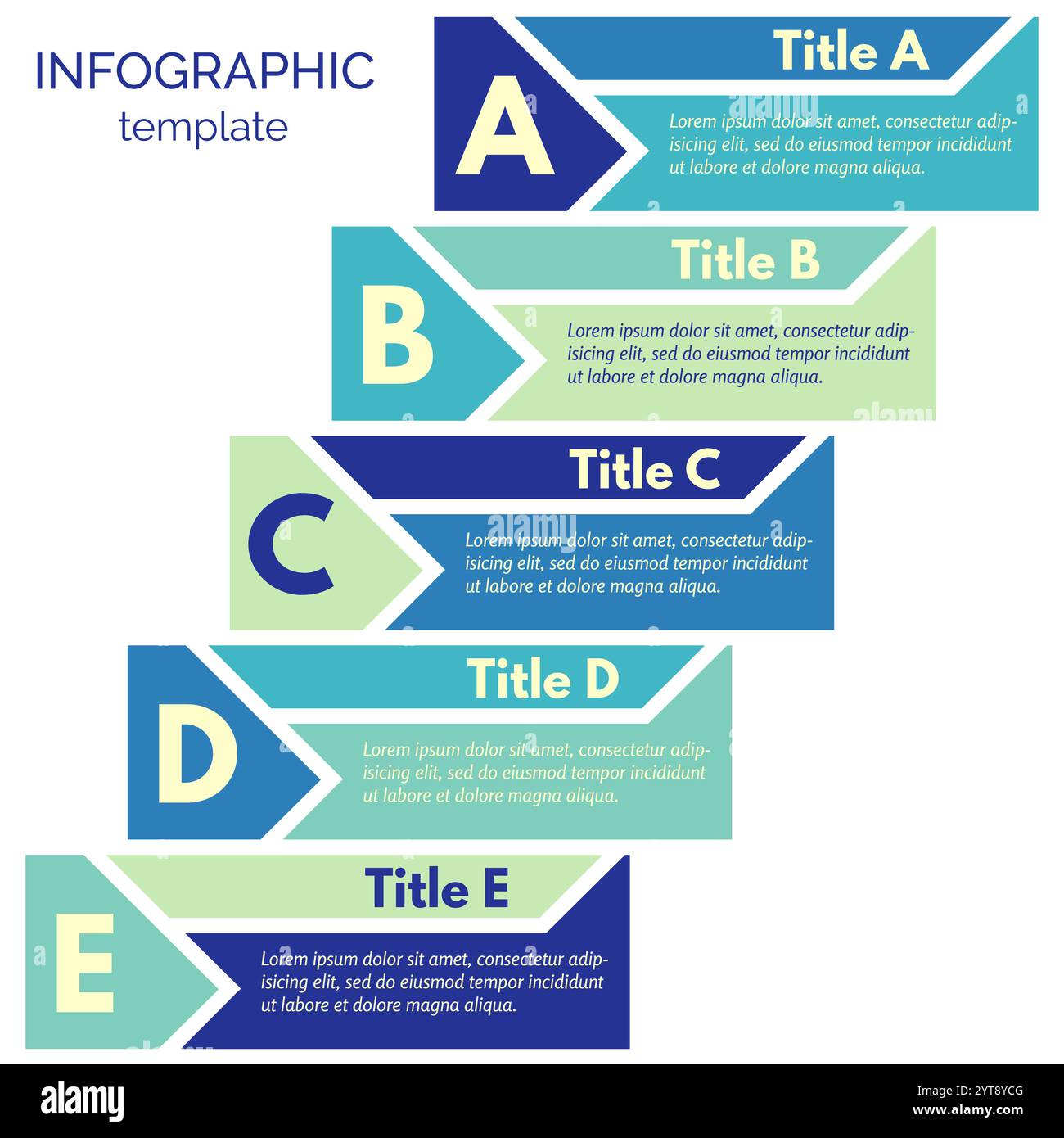 Five steps infographic design elements. Step by step infographic design ...