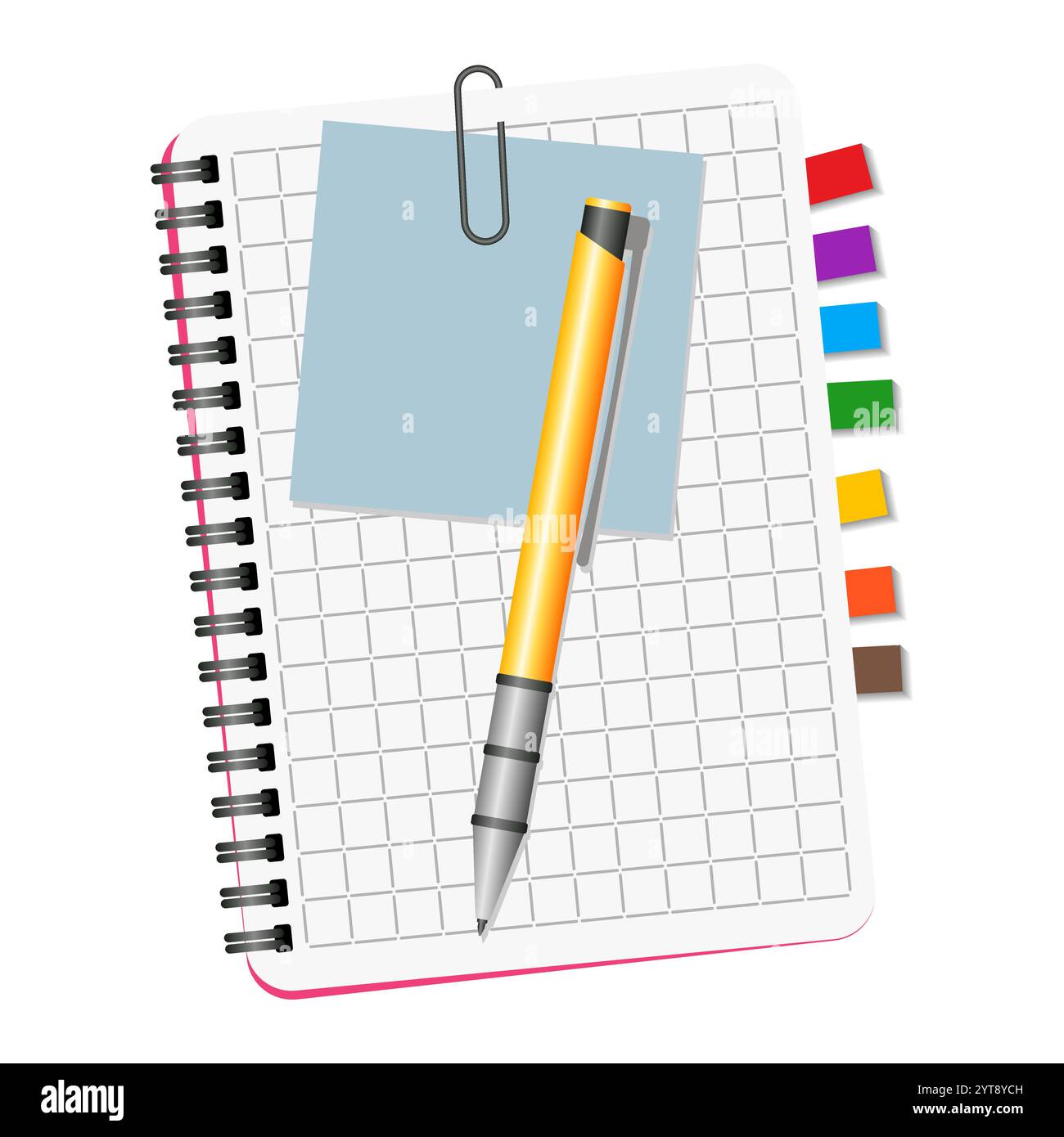 Blue note memo object education Stock Vector Images - Alamy