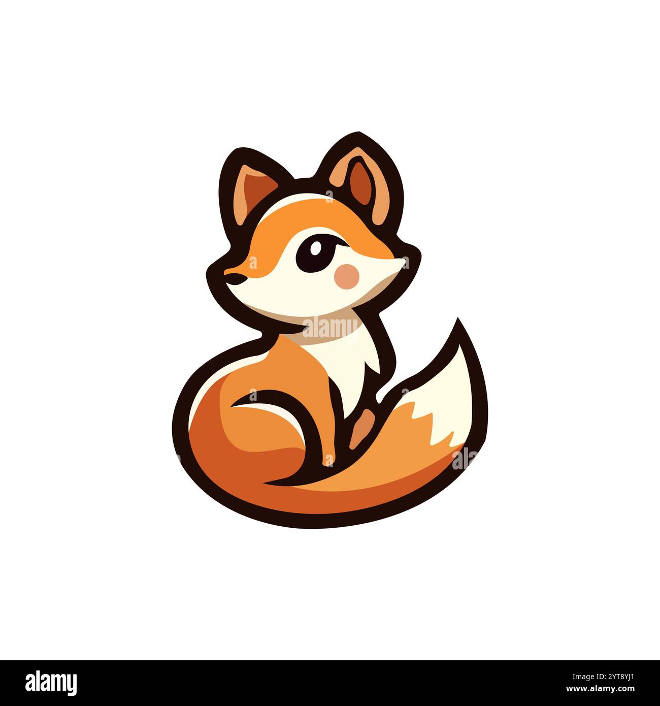 Fox drawn in anime style. Cute fox. Colored fox. Orange foxes brand ...