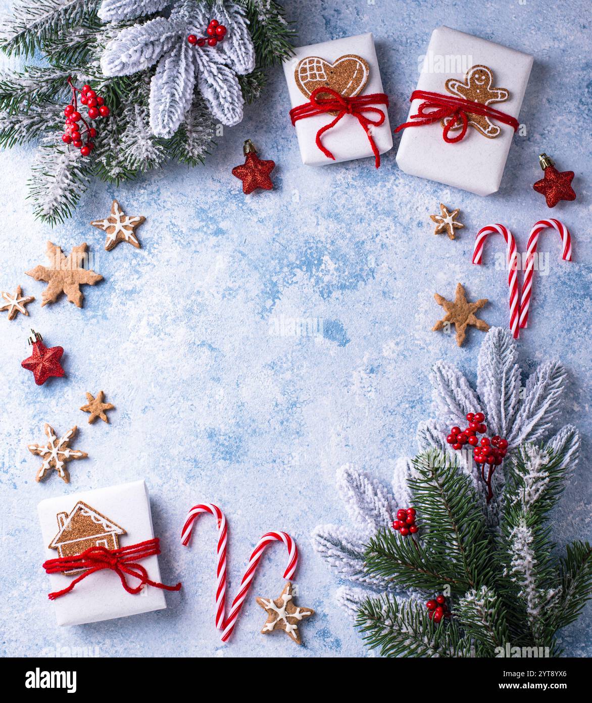 Christmas festive background with gift boxes Stock Photo - Alamy