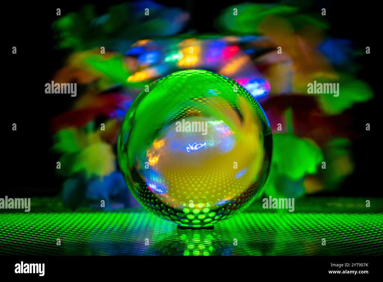 Light painting with a glass sphere photograph Stock Photo - Alamy