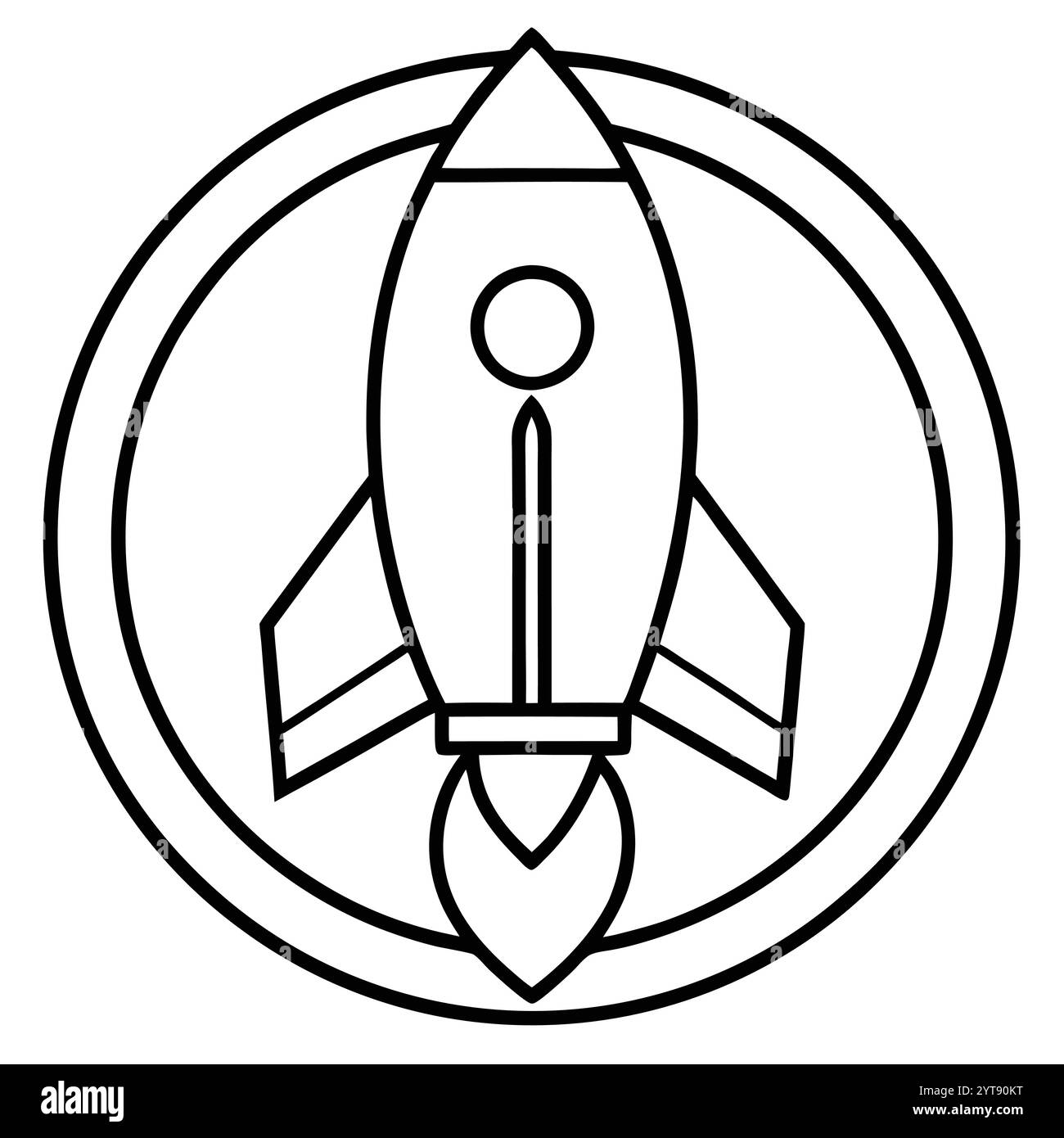 Rocket ship line art logo icon in a sleek and modern design. Perfect ...
