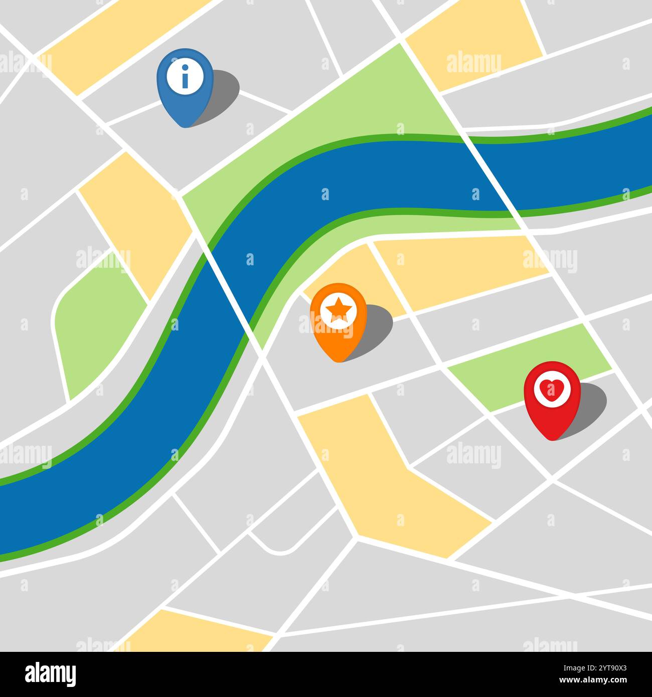 System highway route map hi-res stock photography and images - Alamy