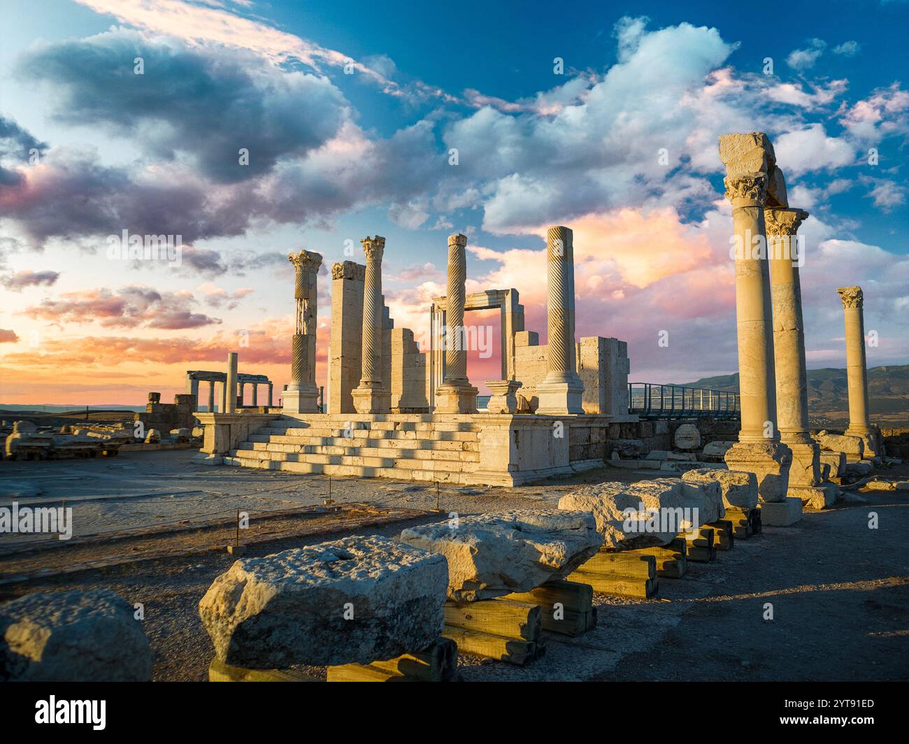 Ruins of the ancient town of Laodikeia is one of the cities of Anatolia ...