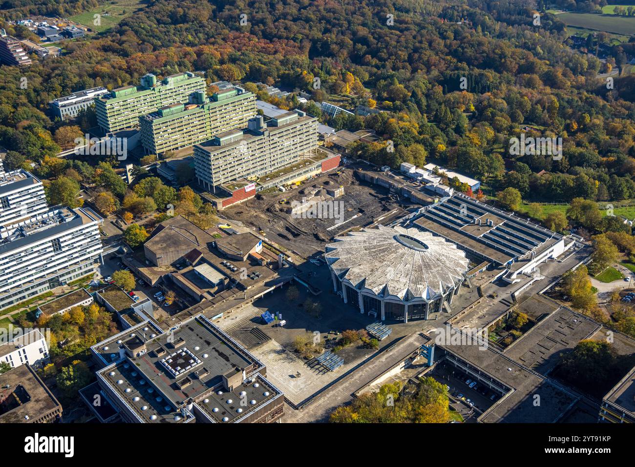 Aerial view, Ruhr-University Bochum, Audimax (Auditorium Maximum ...