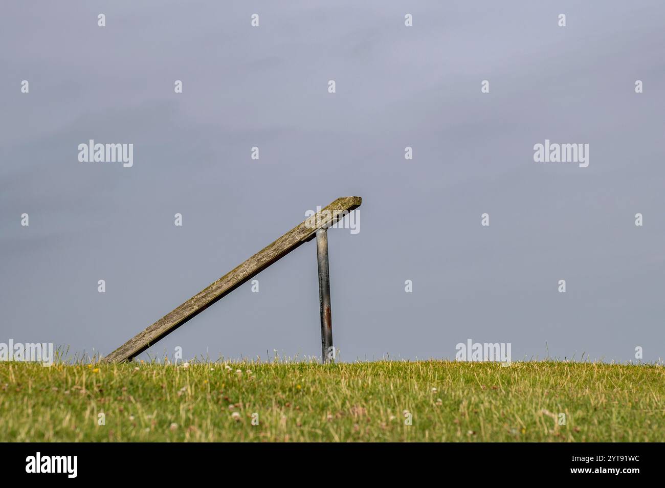 Railing at the top of the dike Stock Photo - Alamy