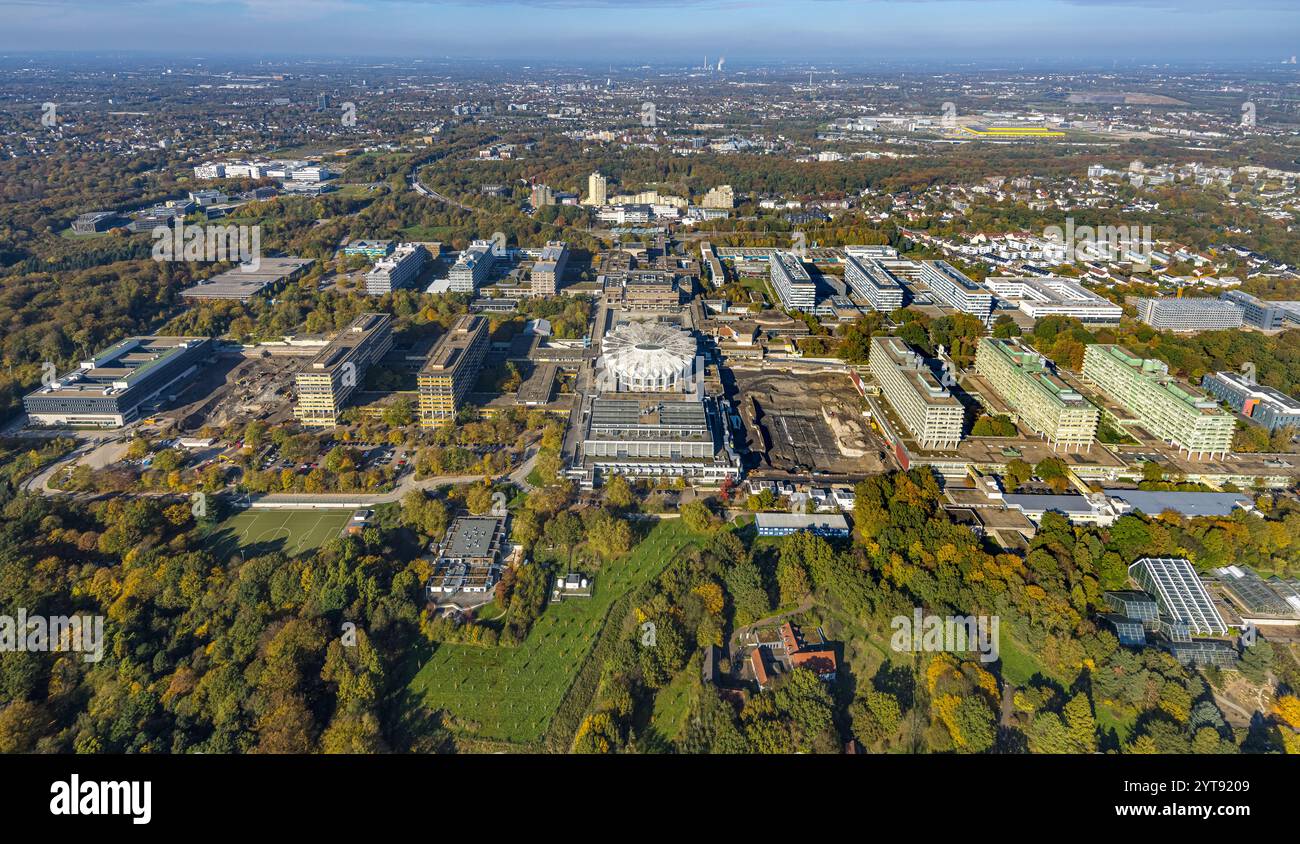 Aerial view, Ruhr-University Bochum general view, Audimax (Auditorium ...