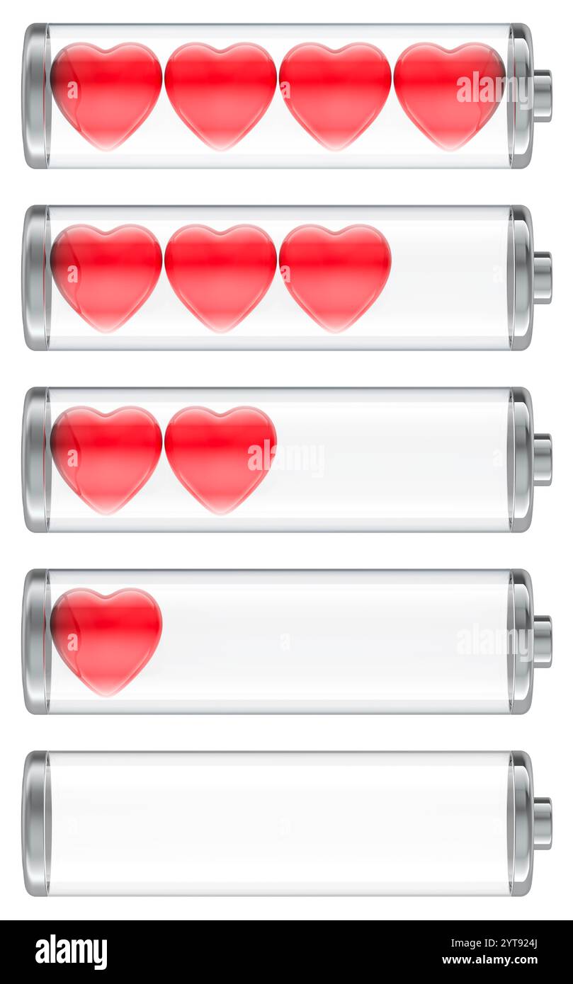 Love indicator with red hearts hi-res stock photography and images - Alamy