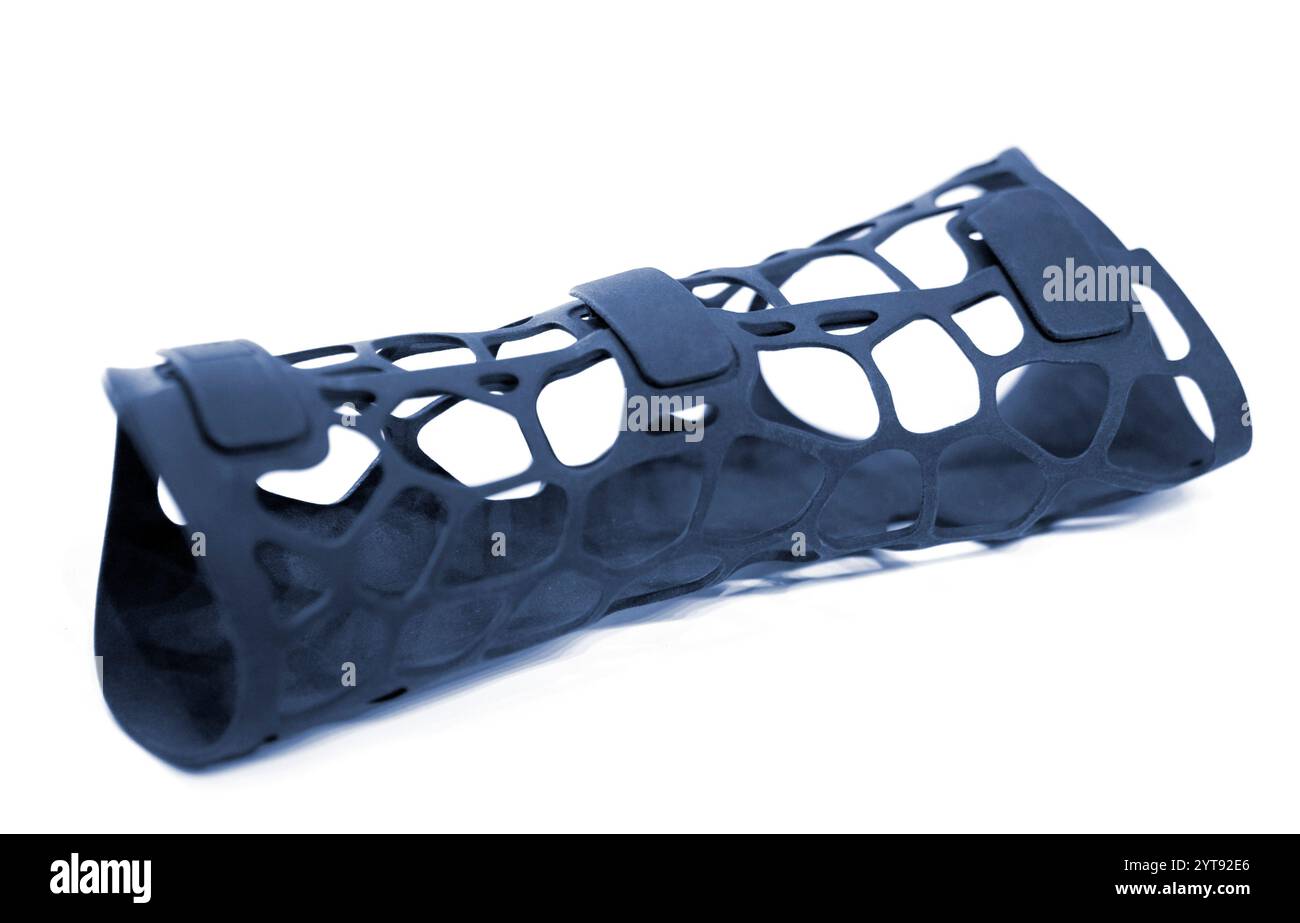 Hand splint corset prosthesis printed on 3D printer from molten black ...