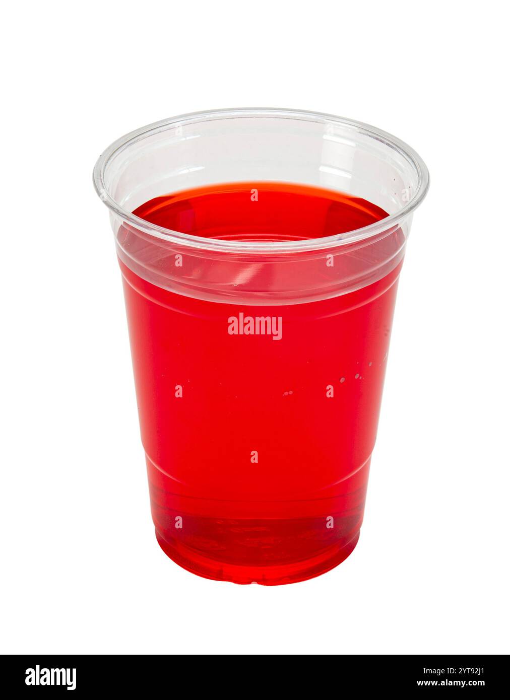 Clear plastic cup with soda beverage Stock Photo - Alamy