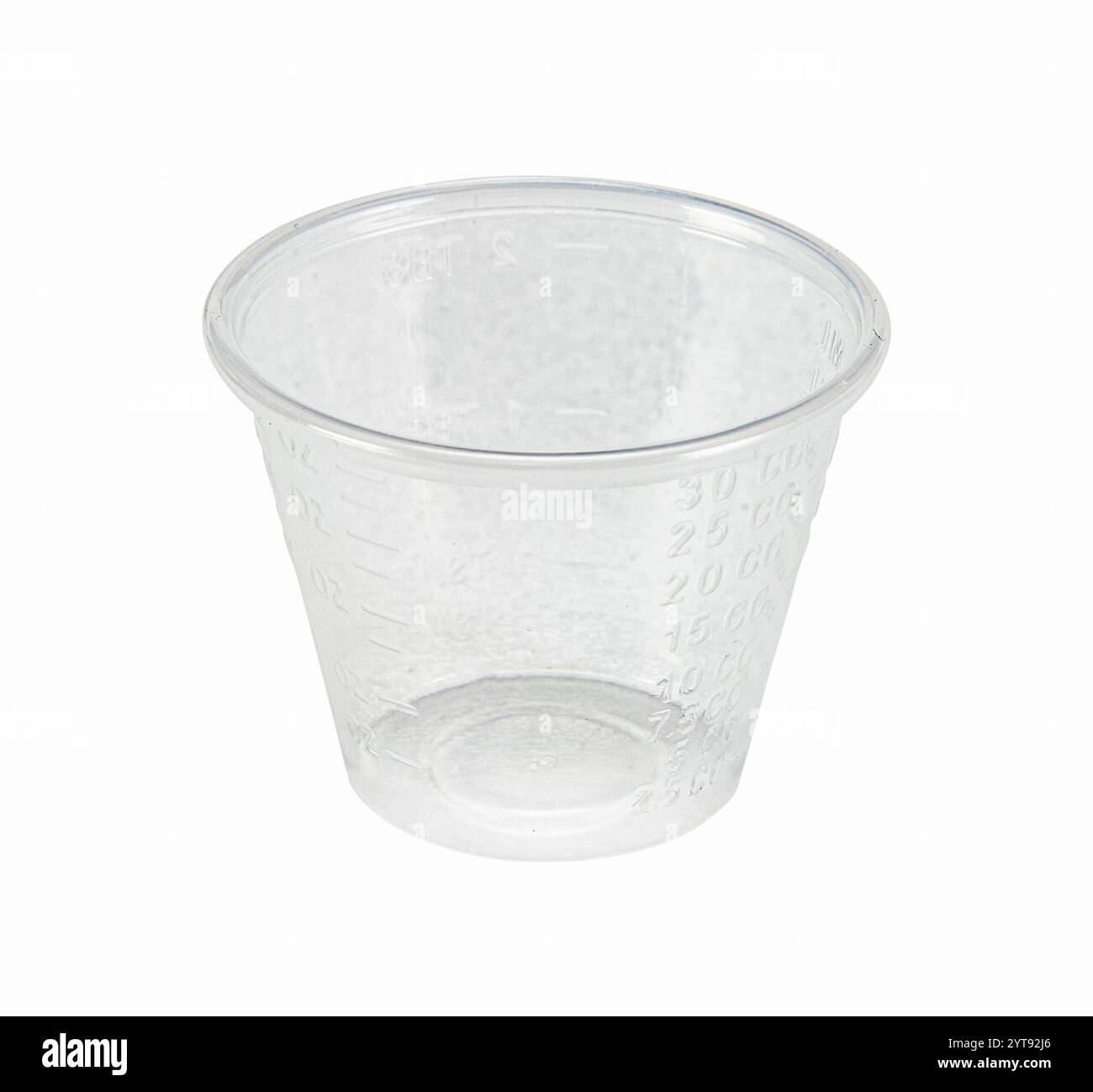 Small empty plastic cup Stock Photo - Alamy
