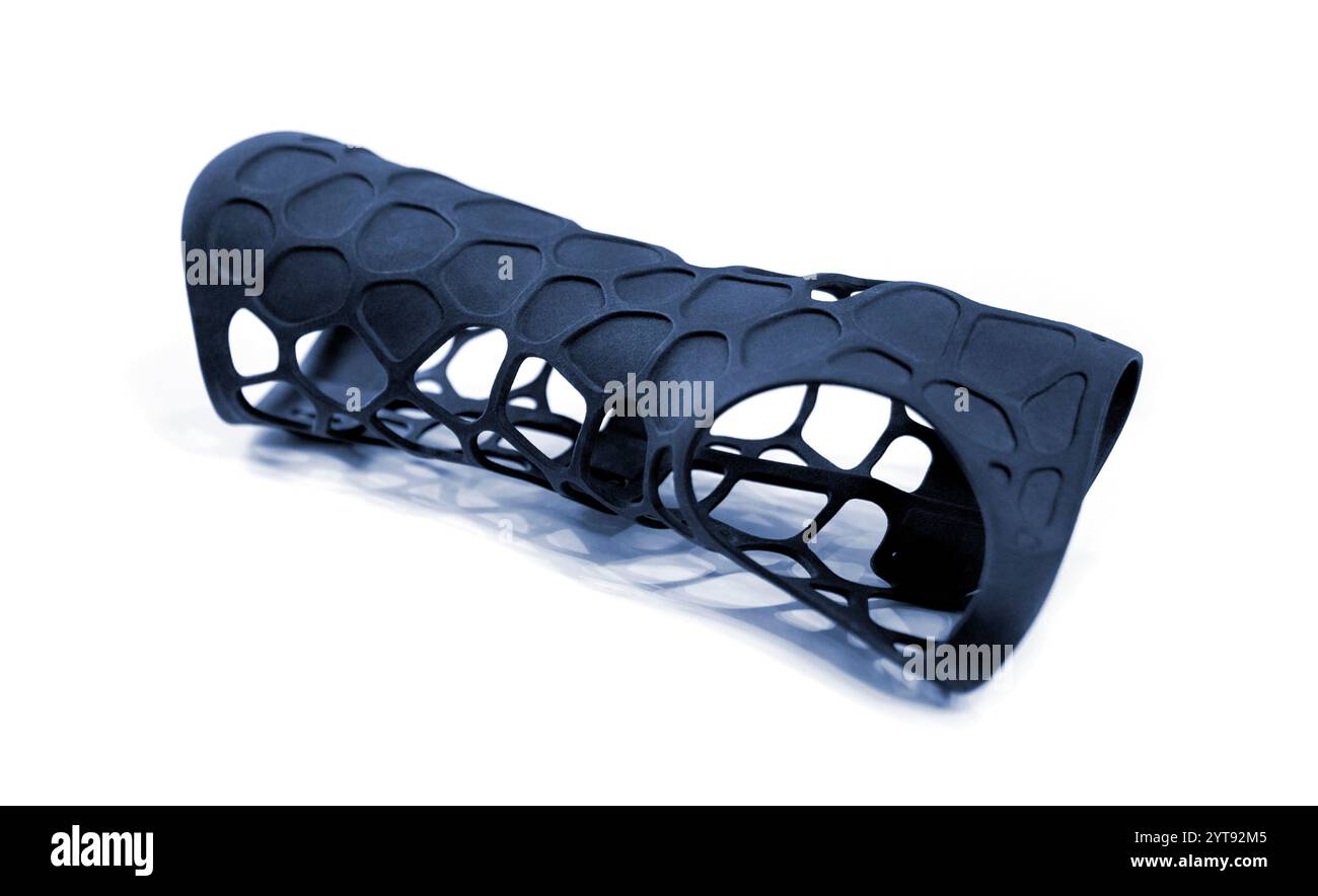 Hand splint corset prosthesis printed on 3D printer from molten black ...