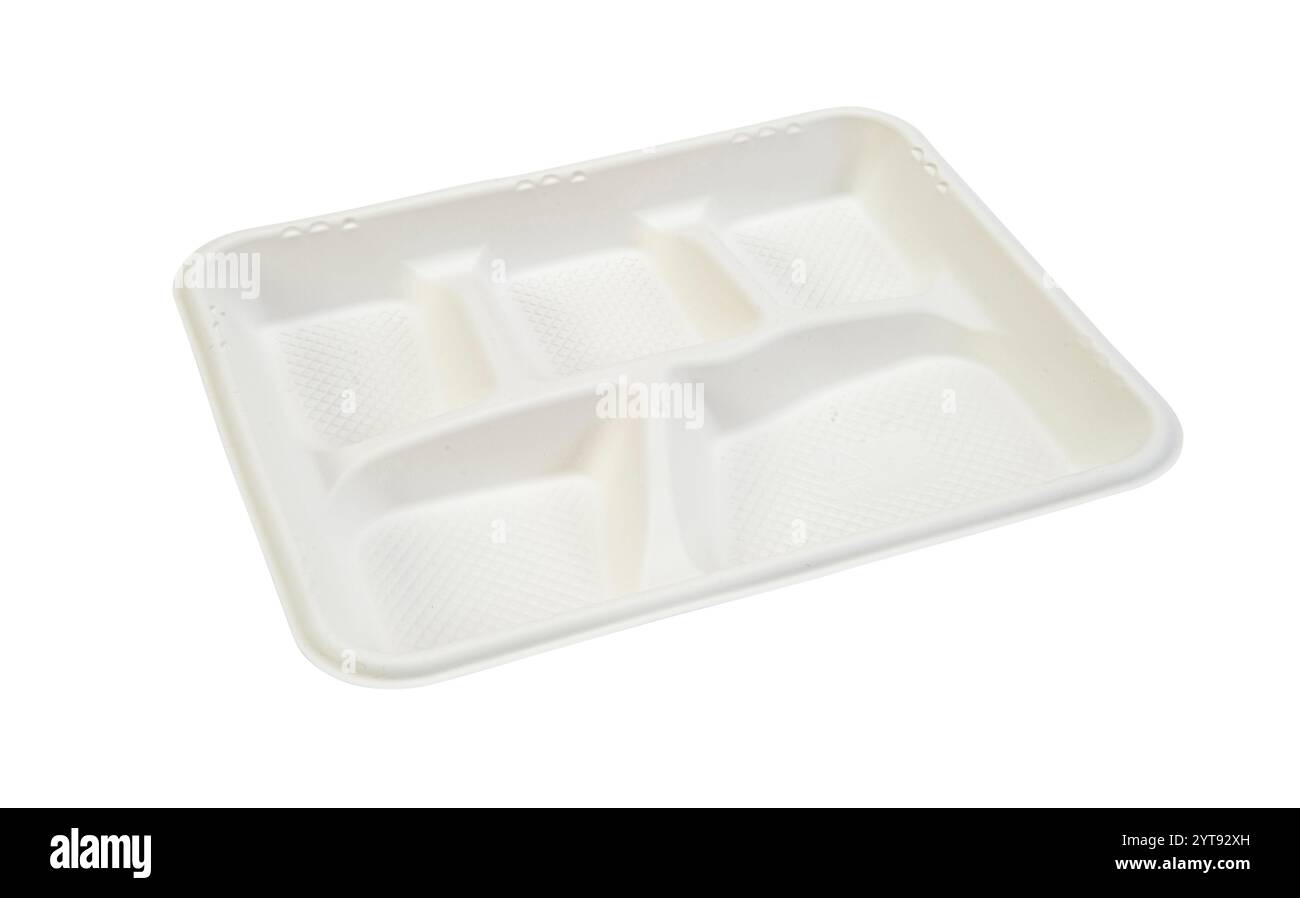 Fiber 5 compartment compostable school lunch tray hi-res stock ...