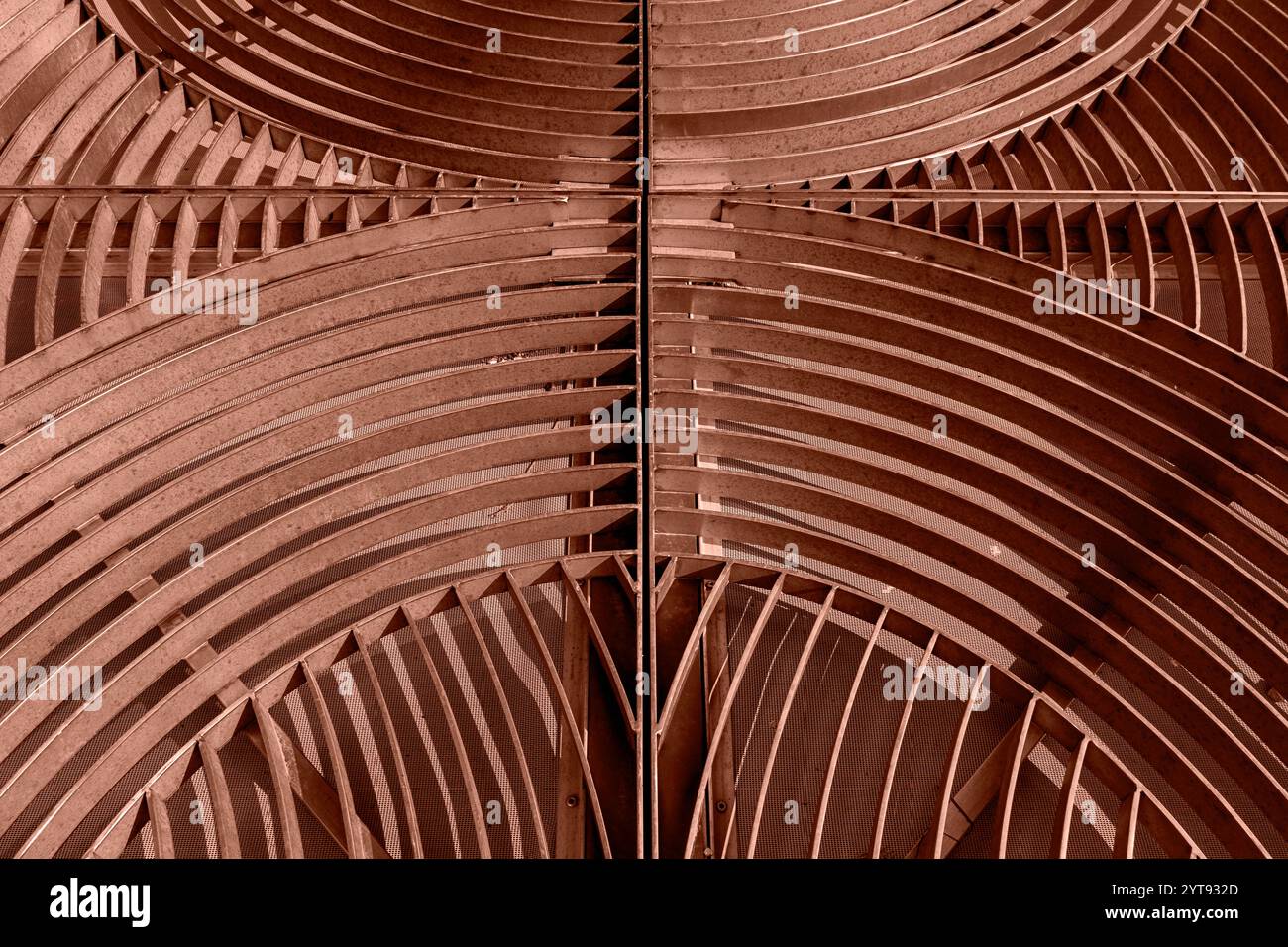 Abstract Metal Grid with Curved Lines in Mocha Tone Stock Photo - Alamy