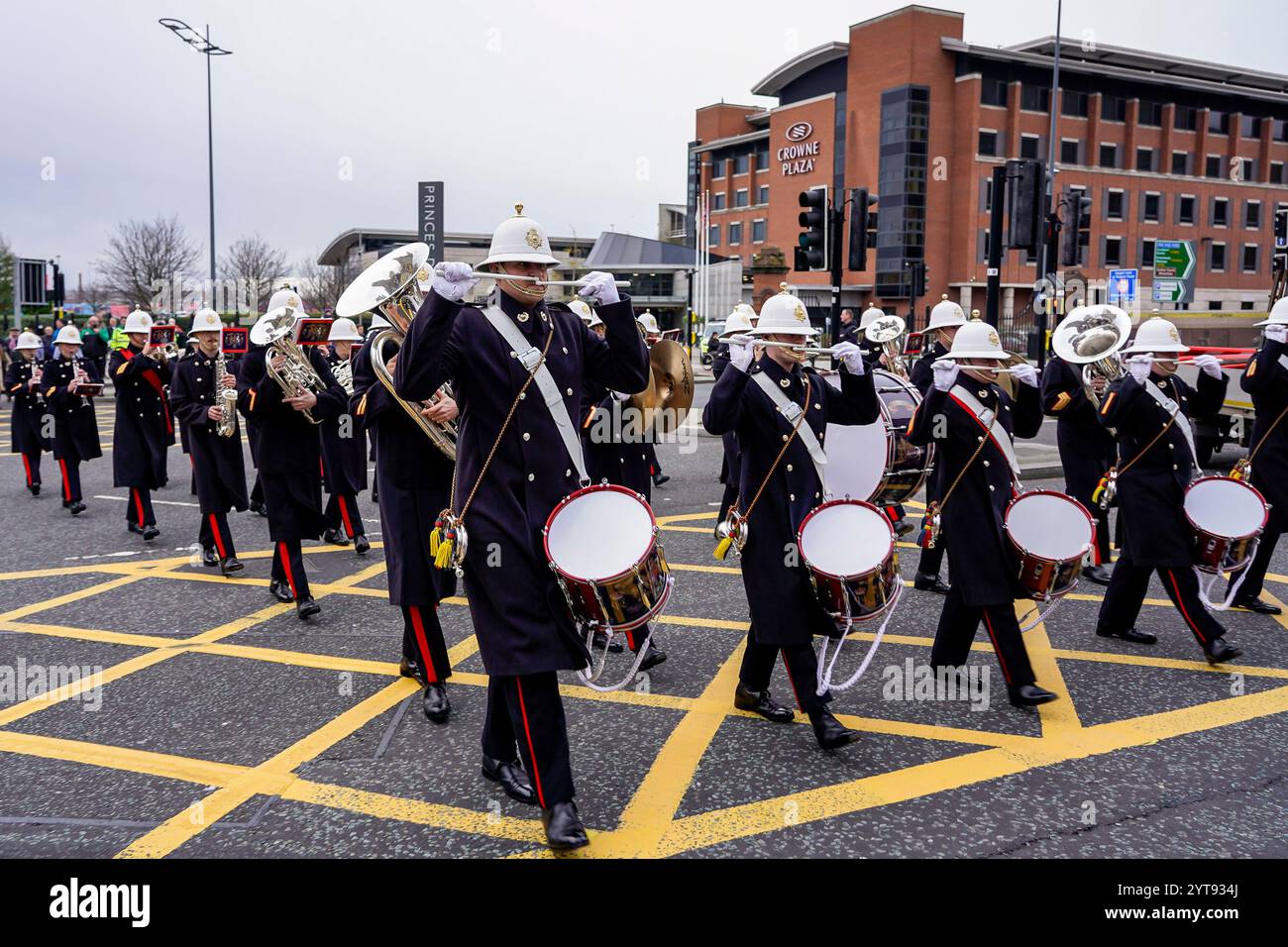 Liverpool, UK. Friday 6th December 2024, HMS Prince Of Wales: The crew ...