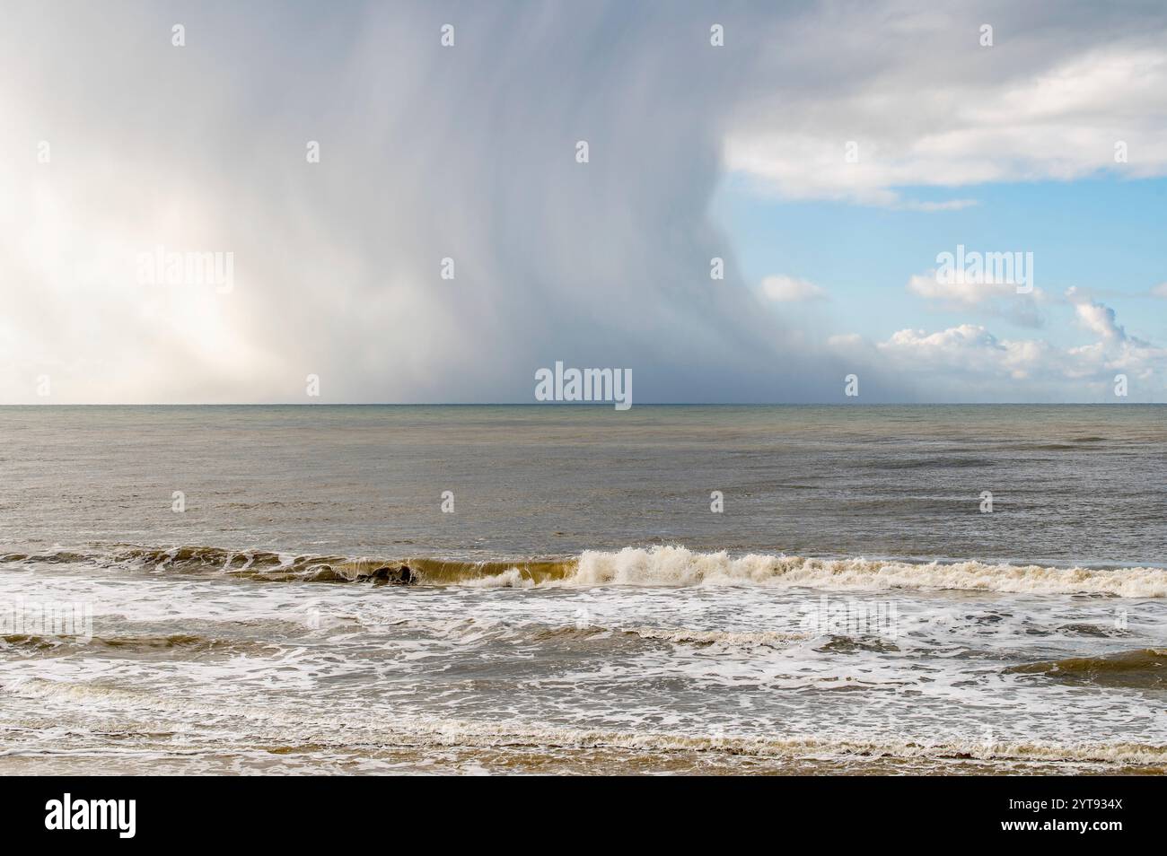 Bad weather over the North Sea Stock Photo - Alamy