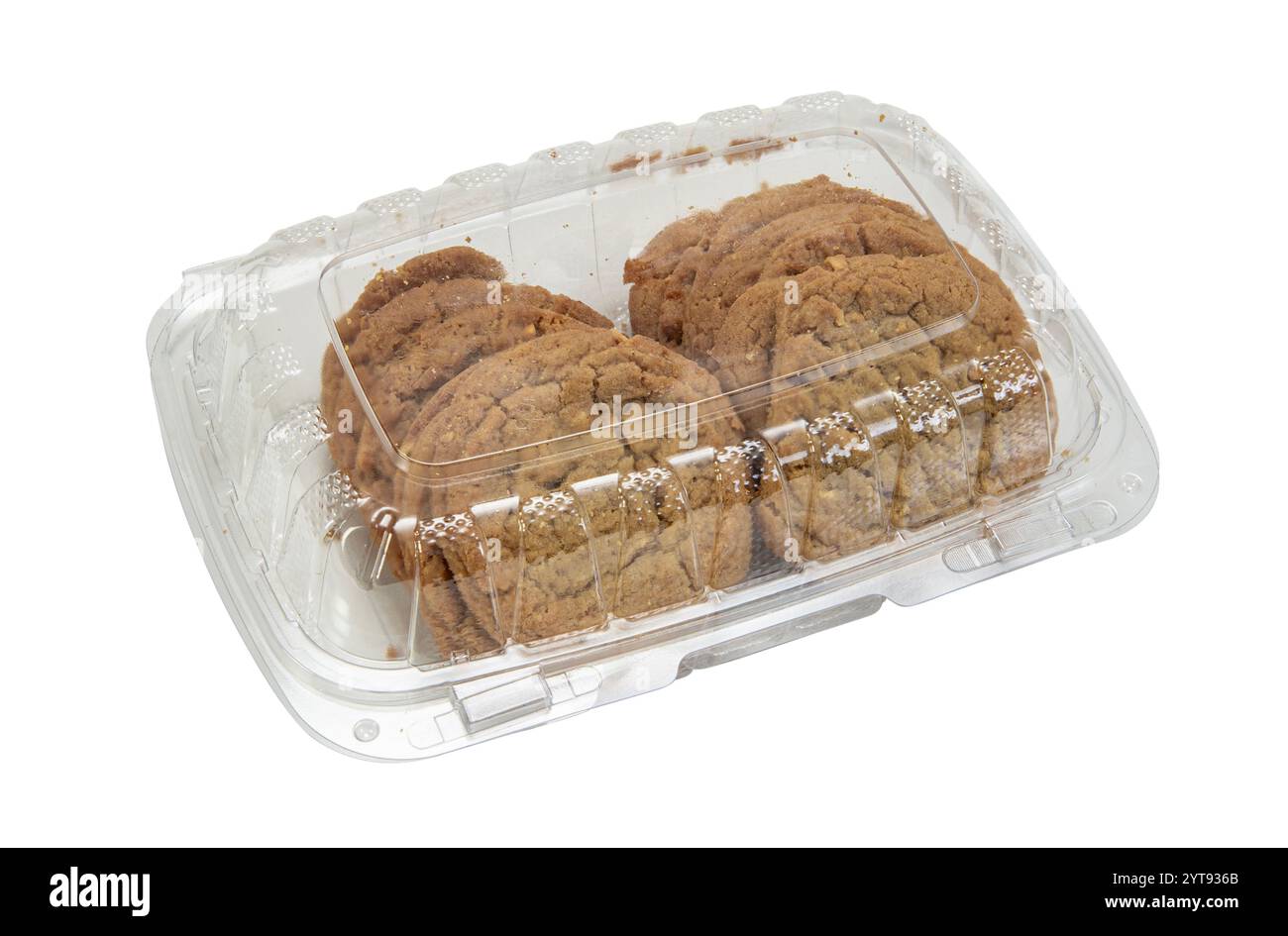Clear plastic food container with cookies Stock Photo - Alamy