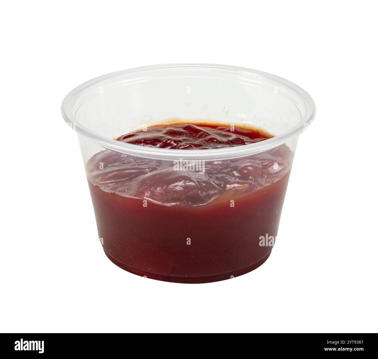 Small plastic cup with ketchup, USA Stock Photo - Alamy