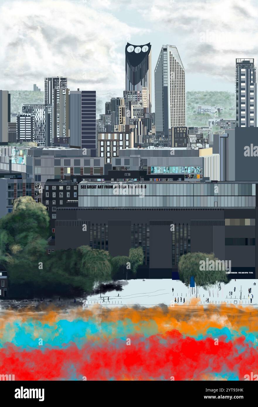 Great art from around the world. View to the London borough of ...