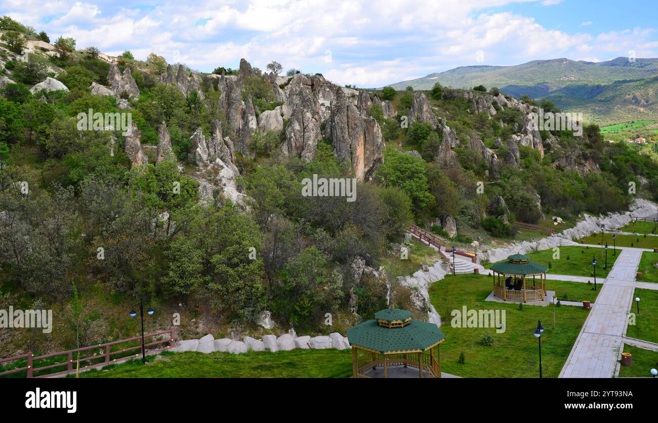 Abaci Fairy Chimneys, located in Kızılcahamam, Ankara, Turkey, is an ...