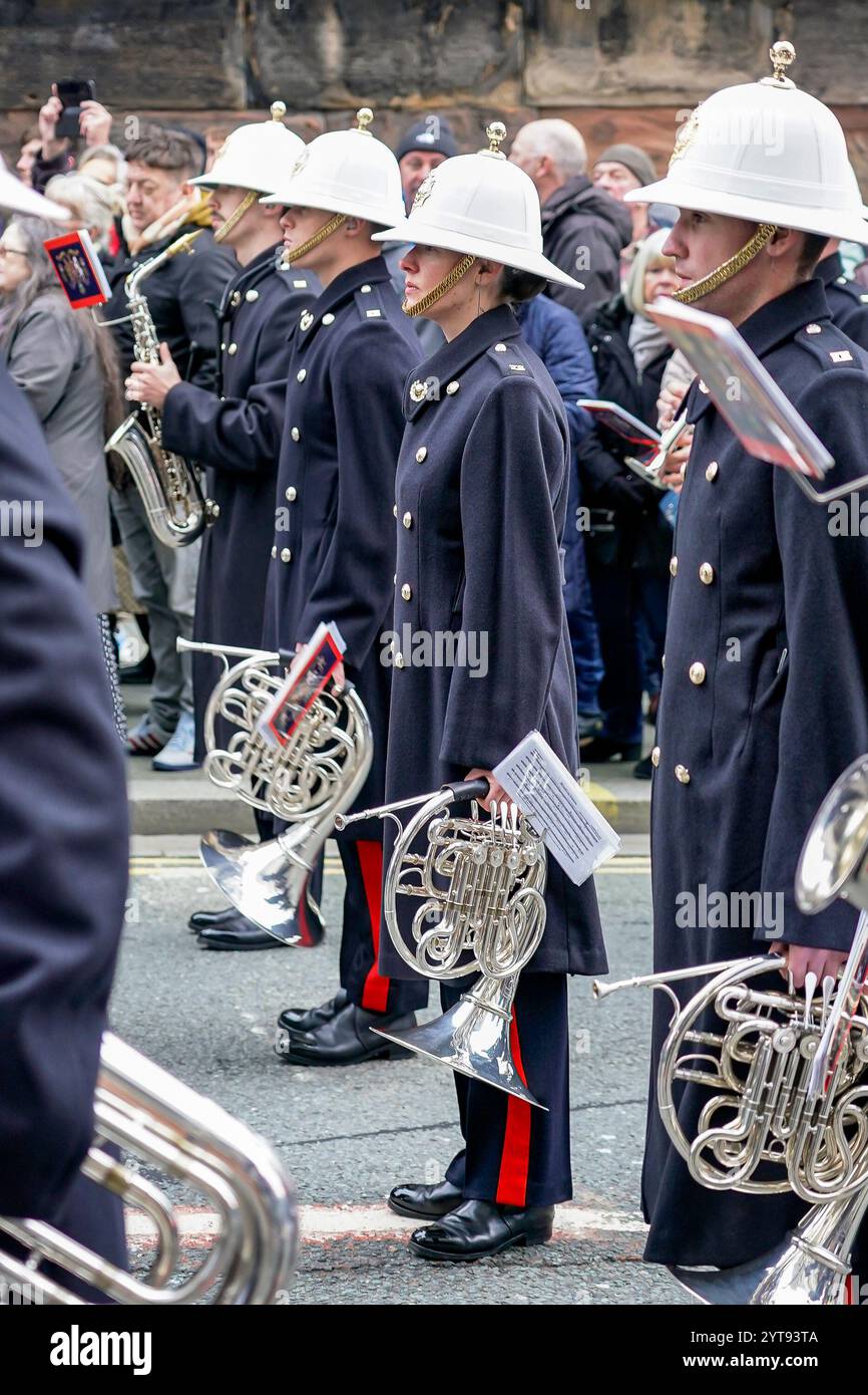 Liverpool, UK. Friday 6th December 2024, HMS Prince Of Wales: The crew ...