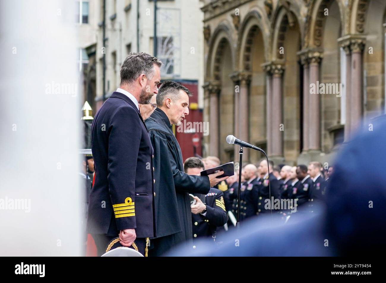 Liverpool, UK. Friday 6th December 2024, HMS Prince Of Wales: The crew ...
