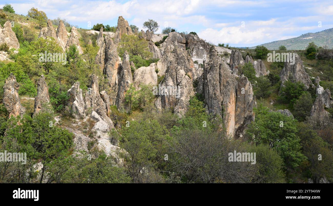 Abaci Fairy Chimneys, located in Kızılcahamam, Ankara, Turkey, is an ...