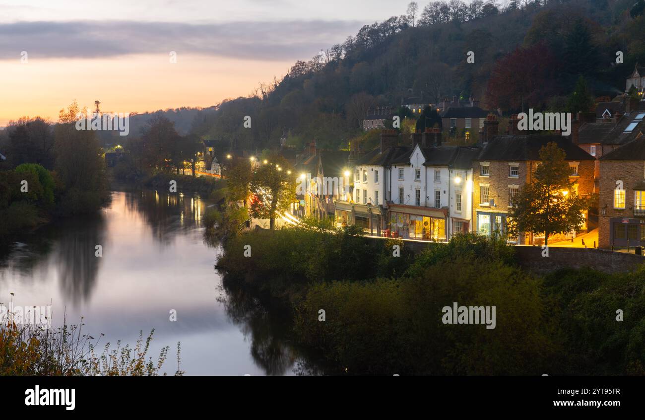The river Severn and Wharfage in Ironbridge, Shropshire. Taken in ...