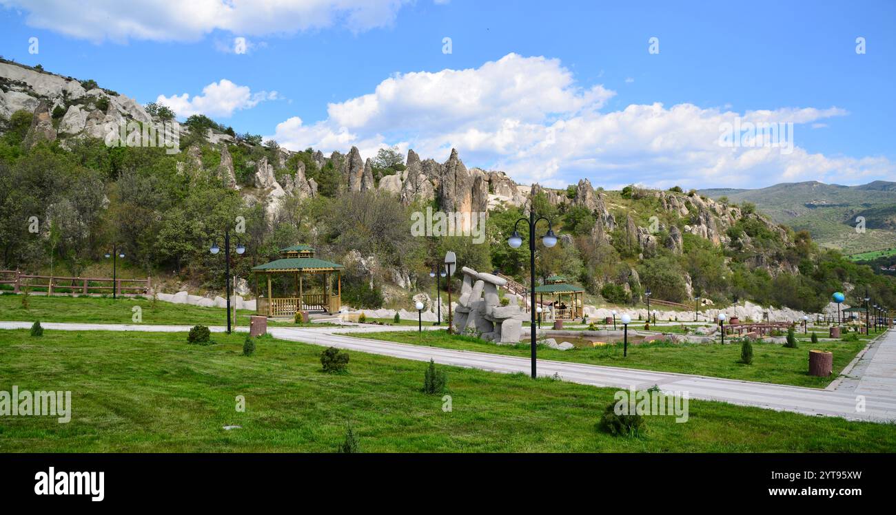 Abaci Fairy Chimneys, located in Kızılcahamam, Ankara, Turkey, is an ...