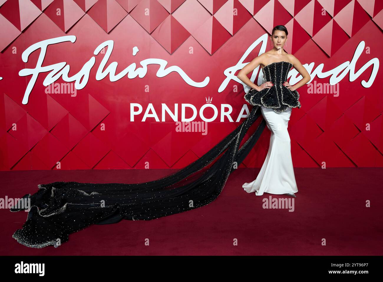 Chiara King poses for photographers upon arrival at The Fashion Awards ...